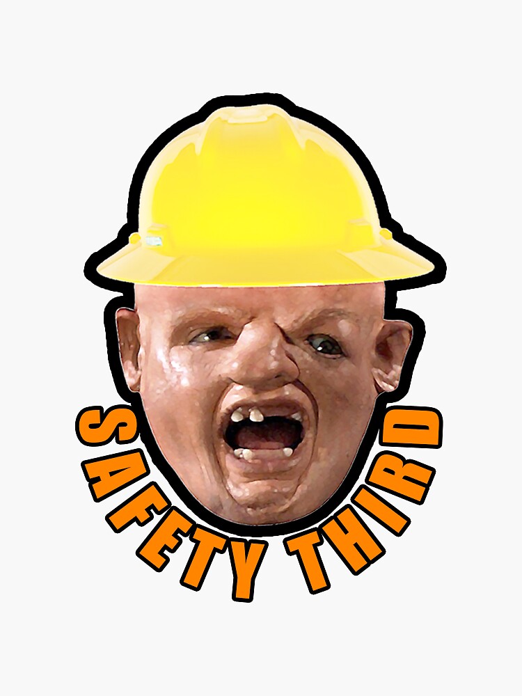 "Safety Third" Sticker for Sale by 1guy1girl | Redbubble