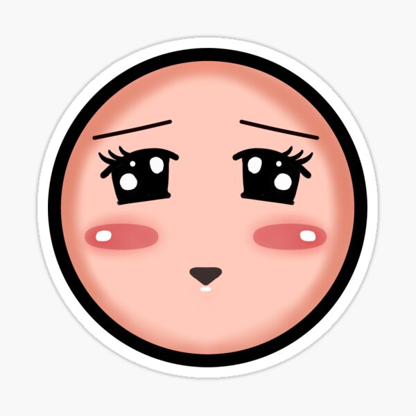 "Shy Emoji" Sticker for Sale by AGE-Art | Redbubble