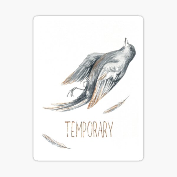 "Temporary" Sticker by AlyssaEstelle | Redbubble
