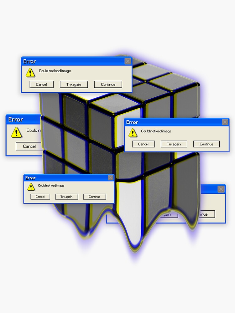 "Could Not Load Image" Sticker by efraimk | Redbubble