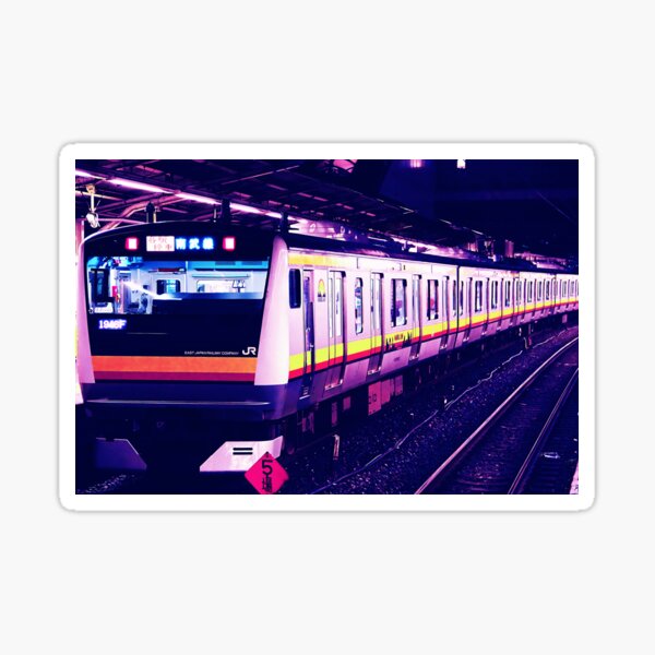 "Tokyo train" Sticker by vanyadesign | Redbubble