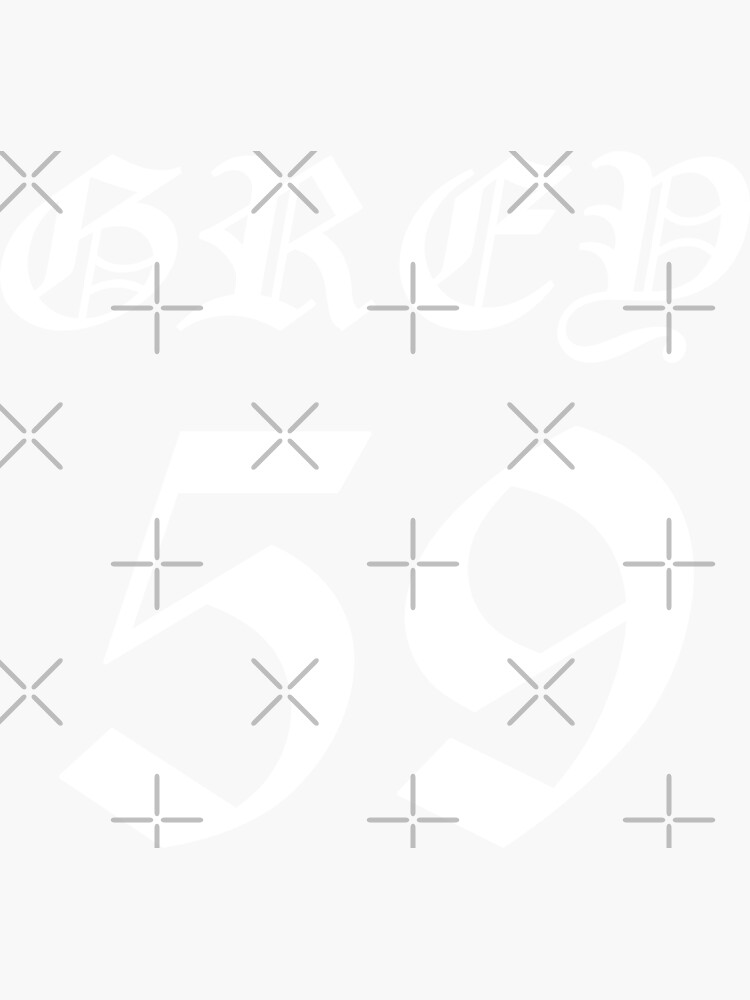 "Grey 59 Merch Greyfivenine Logo" Sticker for Sale by SamibShop | Redbubble