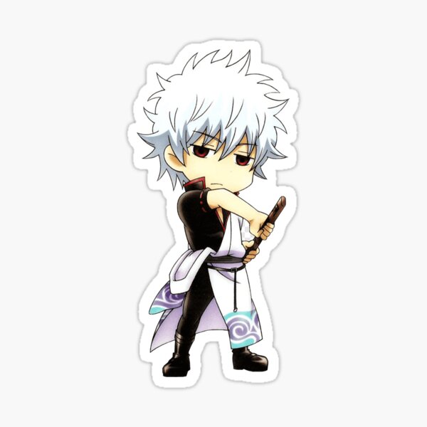 "Gintoki Sakata - Gintama" Sticker by LittleDelta | Redbubble