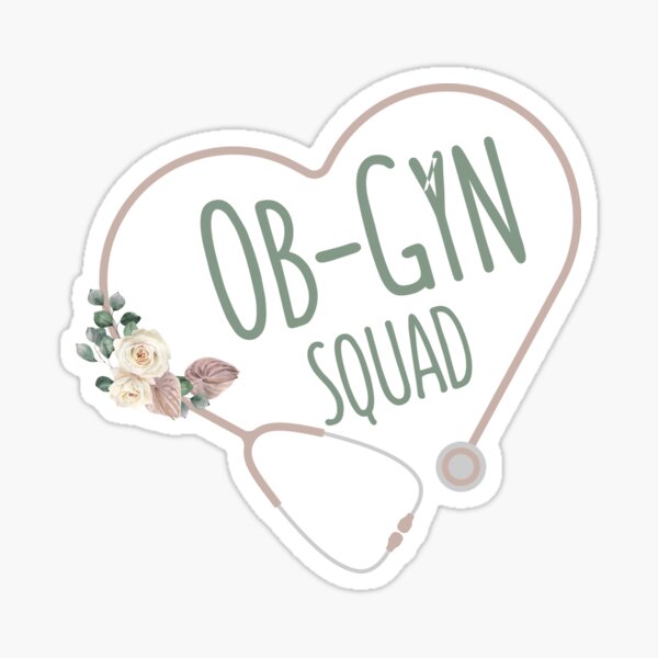 "OBGYN OB-GYN, ob gyn, obstetrician" Sticker for Sale by diip | Redbubble