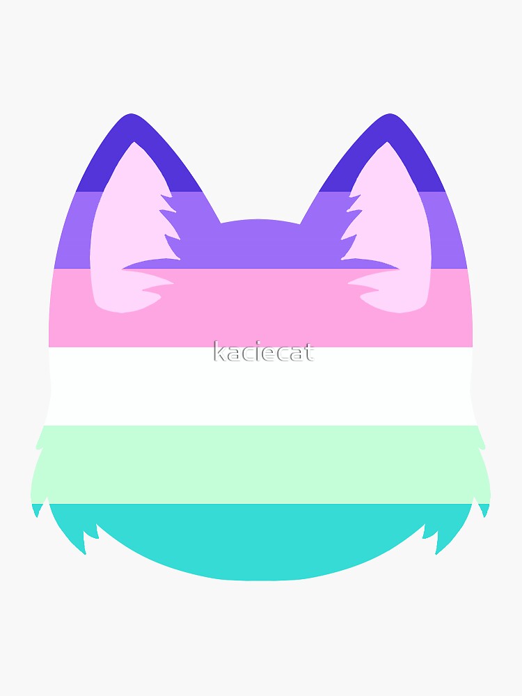 "gay MLM NBLM flag cat" Sticker by kaciecat | Redbubble