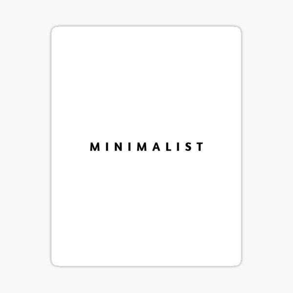 "Minimalist " Sticker by Amzdesignz | Redbubble