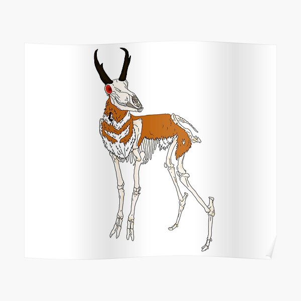"Zombie Pronghorn" Poster for Sale by CIllustration | Redbubble