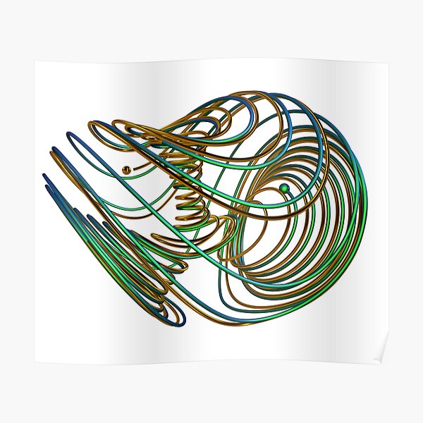 Póster «Teoría del caos, efecto mariposa - TSUCS2 Atractor caótico #2 ...