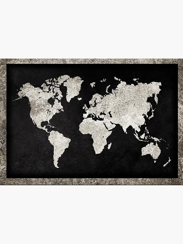 "Grunge Grey World Map" Poster for Sale by nsstudio | Redbubble