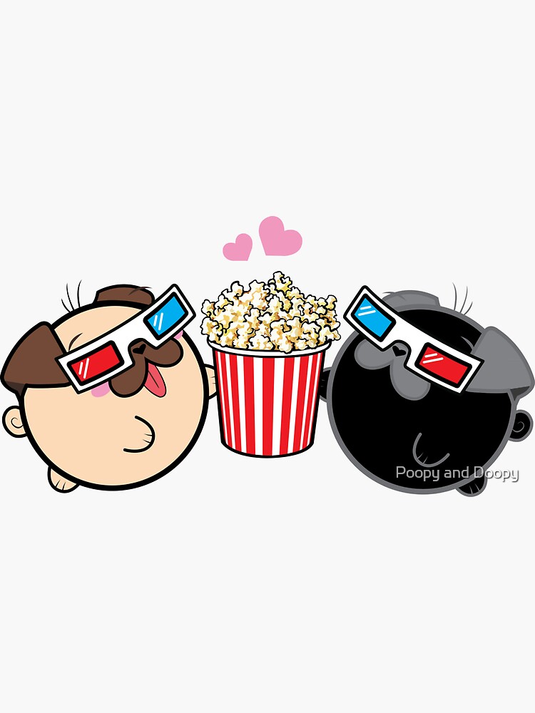 "Poopy & Doopy - 3D Films" Sticker by poopy-and-doopy | Redbubble