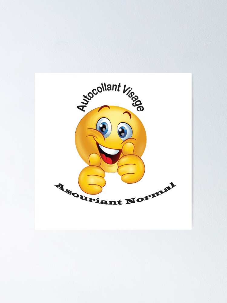 "normal smiley face sticker" Poster for Sale by Artprohere | Redbubble