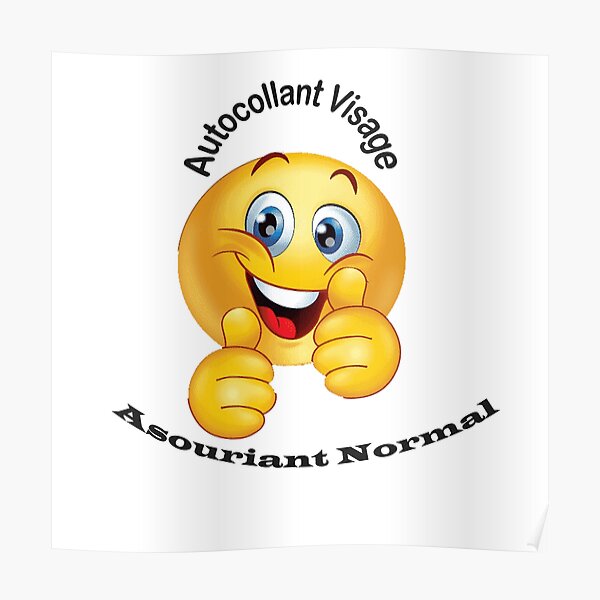 "normal smiley face sticker" Poster for Sale by Artprohere | Redbubble