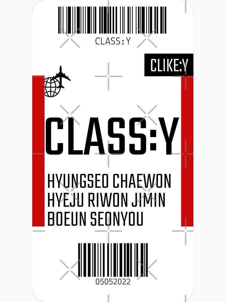 "Class:y Boarding pass" Sticker by puki-ycdi | Redbubble