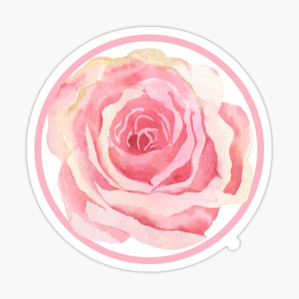 "Rose Circle" Sticker by KoolKids2022 | Redbubble