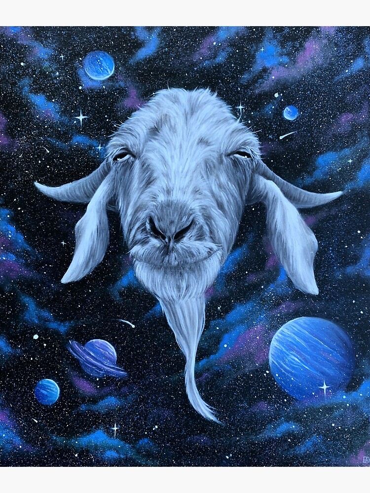 "Space Goat" Poster by isabella-artist | Redbubble