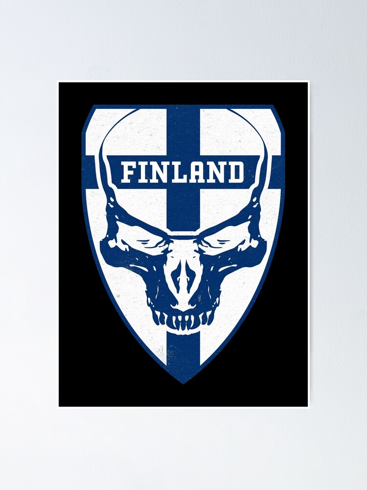 "Finnish Skull Flag" Poster for Sale by shahank | Redbubble