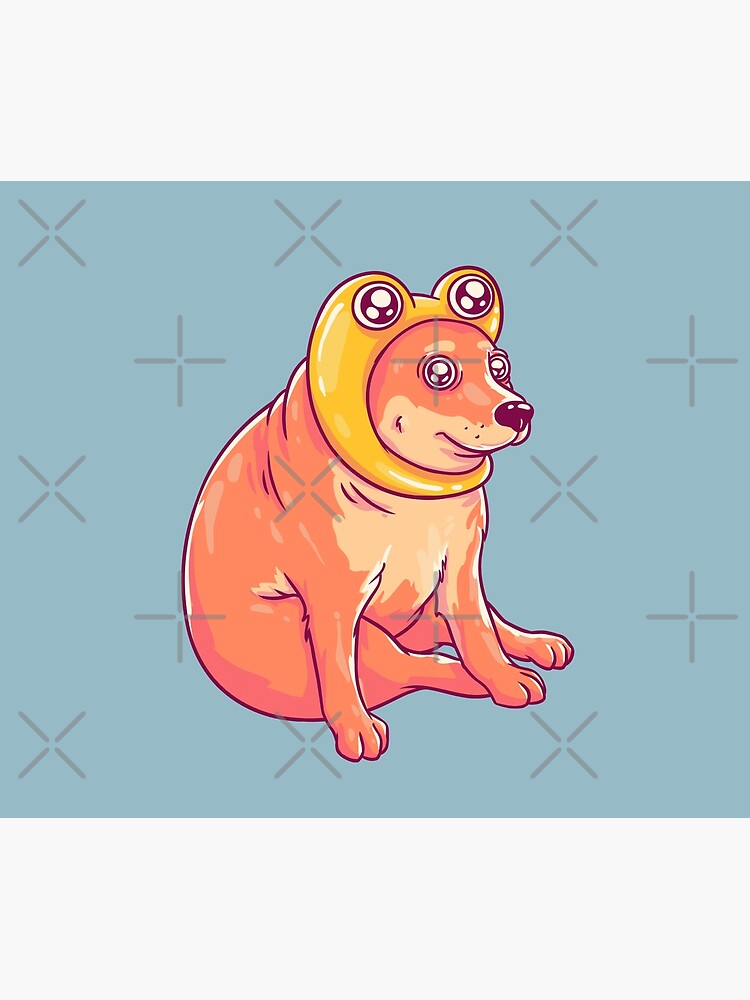 Couverture pour animaux « Grenouille Cheems | Jaune | Shibé | Shiba Inu ...