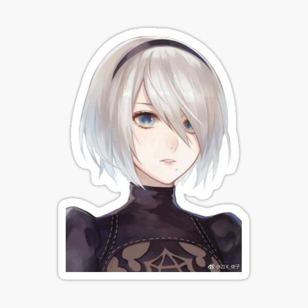 "2 B Nier Automata" Sticker by AniePieArt | Redbubble