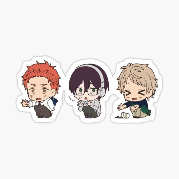 "love is hard for otaku | Wotakoi" Sticker by Blood-of-GHOST | Redbubble