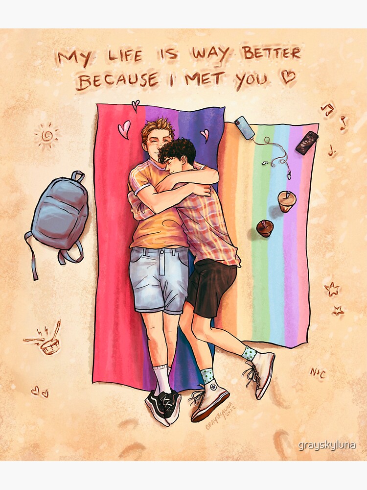 "Because of You" Sticker for Sale by grayskyluna | Redbubble