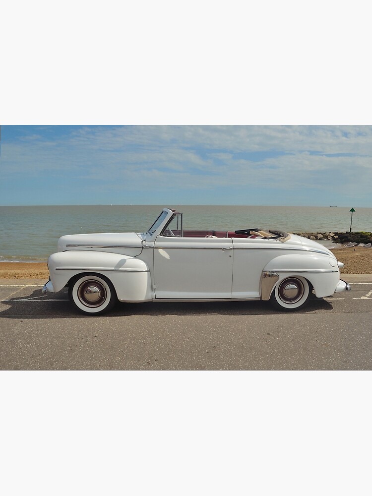 "Classic White Ford Super Delux convertible motorcar" Poster for Sale ...
