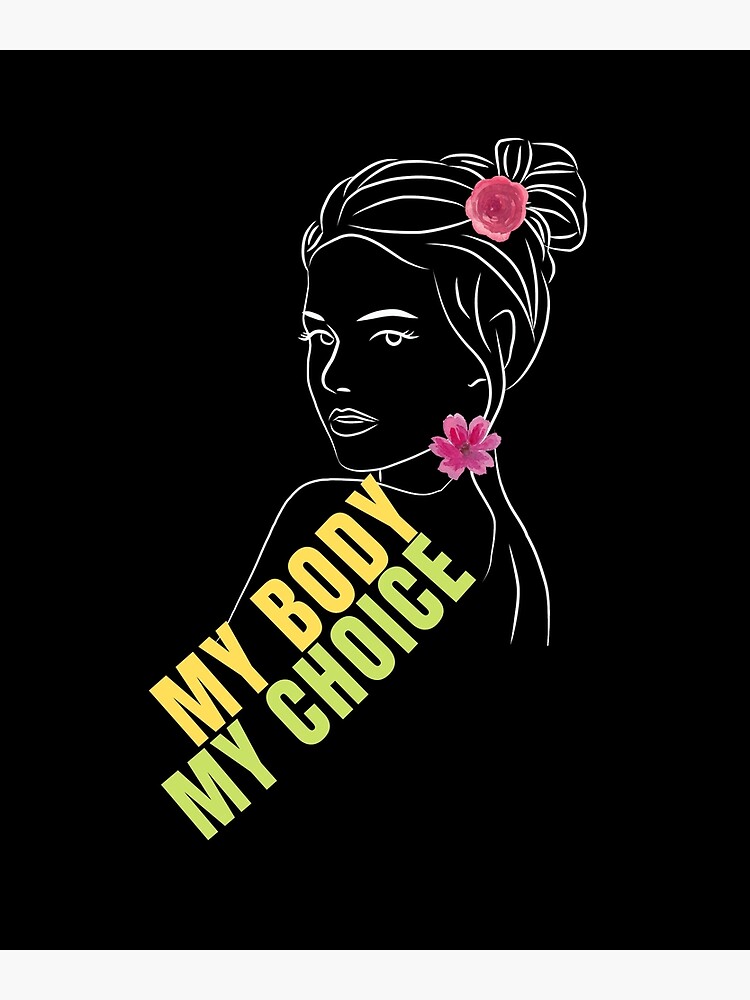 "My Body My Choice pro choice movement elegant creative line art ...