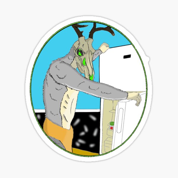 "Hungry Hungry Wendigo" Sticker for Sale by 20SidedTees | Redbubble