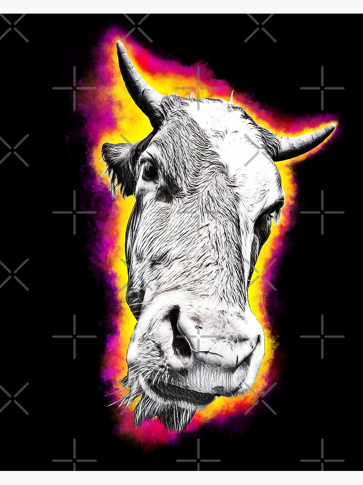 "Shiny Cow" Poster for Sale by KapPlanet | Redbubble