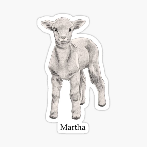 "The Lamb - Martha" Sticker for Sale by ARIsEasternStar | Redbubble