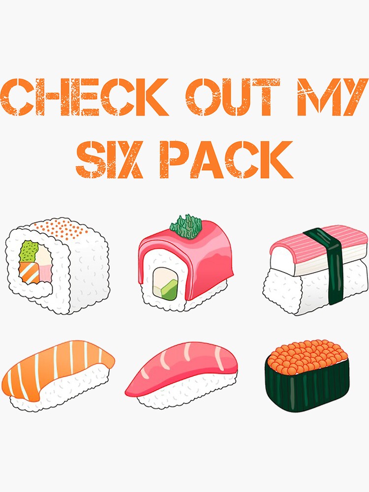 "Check Out My Six Pack" Sticker for Sale by rachidhaz | Redbubble
