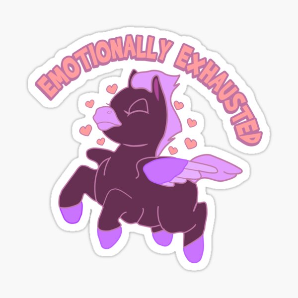 "Exhausted " Sticker by BrunaEsmanhotto | Redbubble