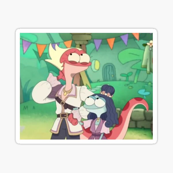 "Olivia & Yunnan || Amphibia " Sticker for Sale by ArdorMeraki | Redbubble