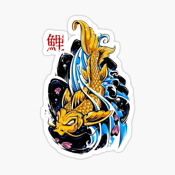 "japanese koi fish" Sticker by Phriksos-Design | Redbubble