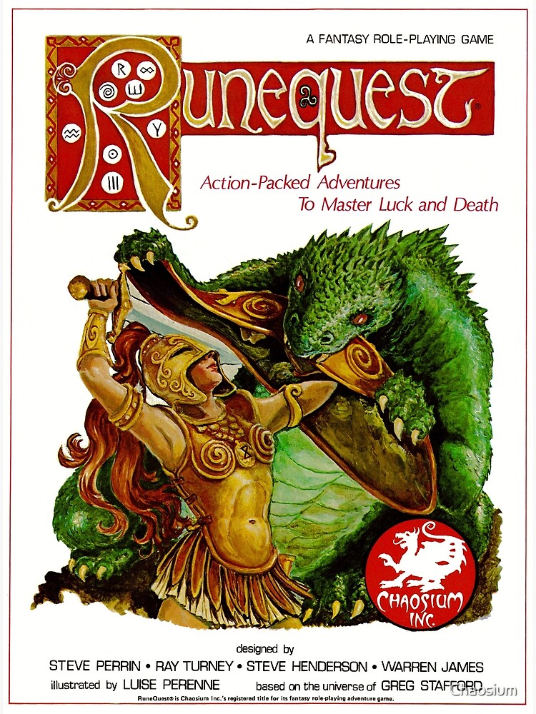 "RuneQuest 2 Cover " Poster by Chaosium | Redbubble