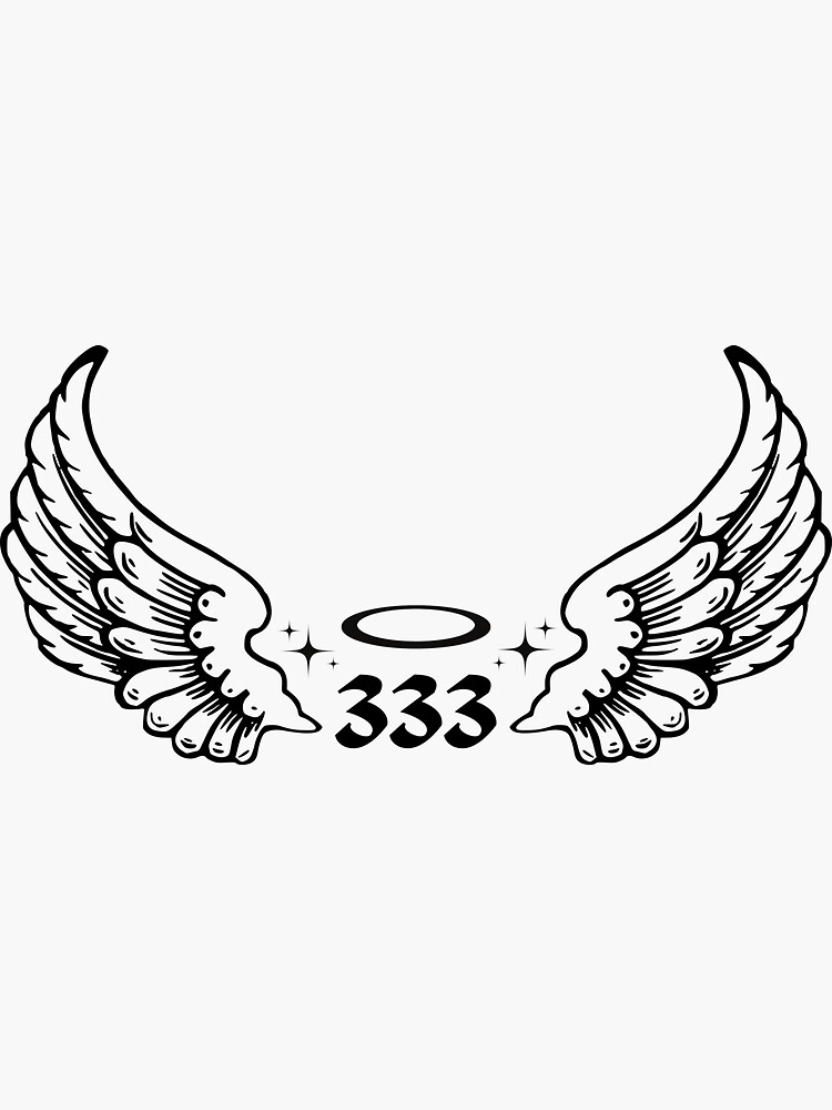 "Angel number 333 design " Sticker for Sale by Holly-berry-art | Redbubble