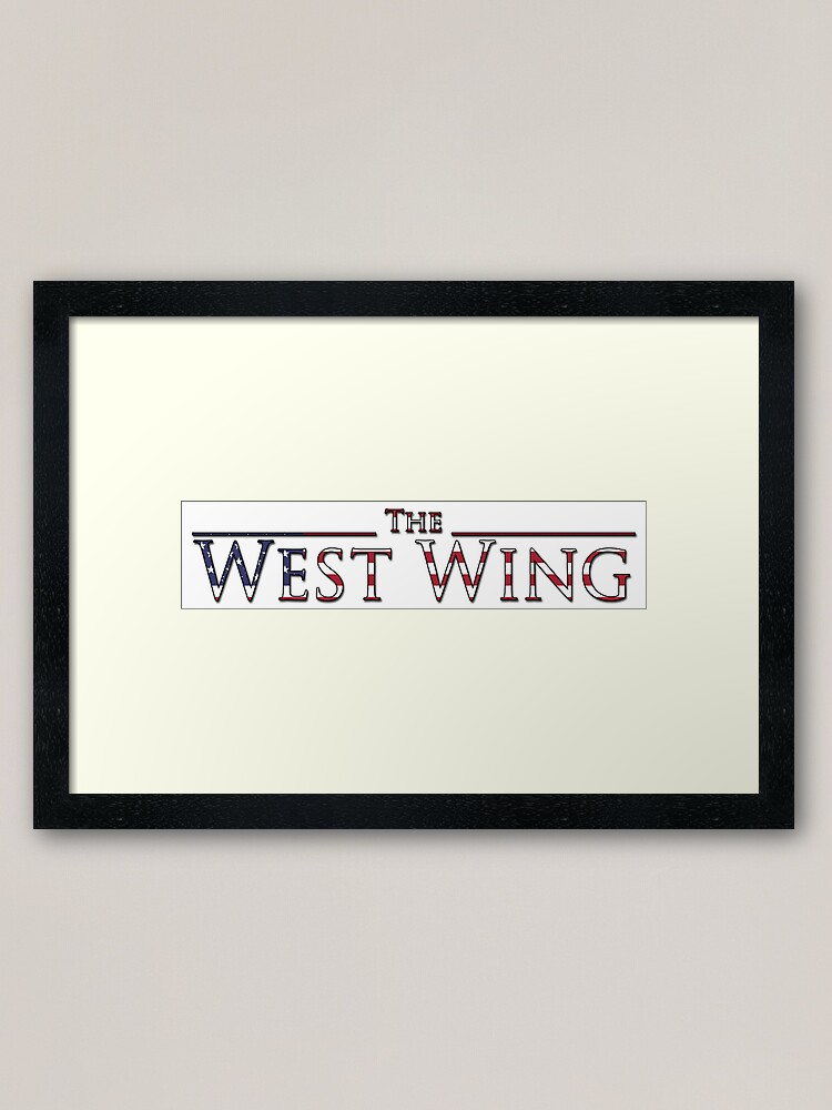 "The West Wing Logo with American Flag Design" Framed Art Print by ...