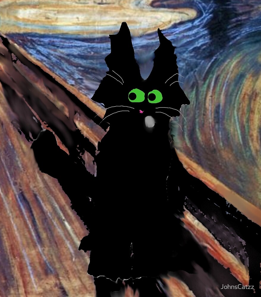 "Cat Screaming" by JohnsCatzz | Redbubble