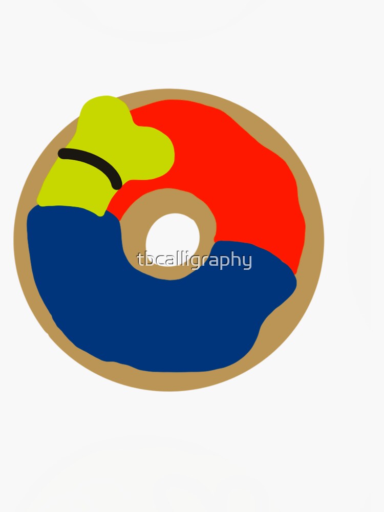 "Goofy Donut--Magical Donut Series" Sticker for Sale by tbcalligraphy ...