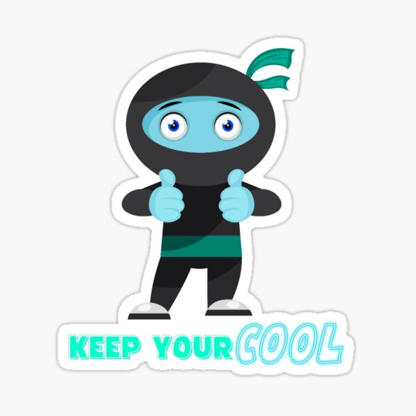 "Cool blue Ninja" Sticker for Sale by puneemay | Redbubble