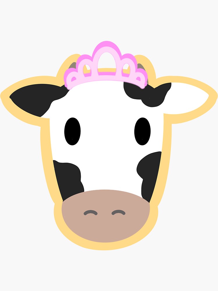"Princess Pals - Princess Cow" Sticker by egmorgan | Redbubble