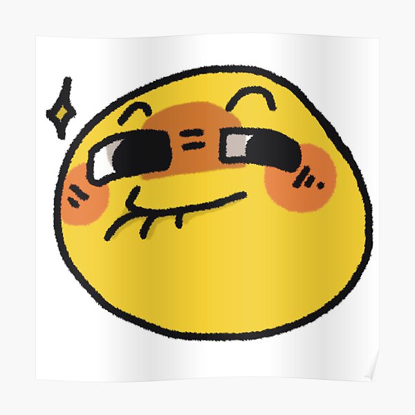 "sussy emoji sticker" Poster for Sale by lasagnasucc | Redbubble