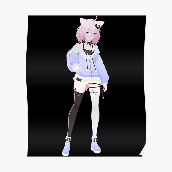 Nyatasha Nyanners Vshojo Poster For Sale By Animebaeshop Redbubble