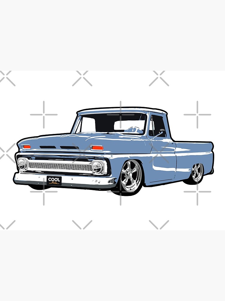 "Blue 60s C Truck Lowered" Poster for Sale by CoolRide | Redbubble