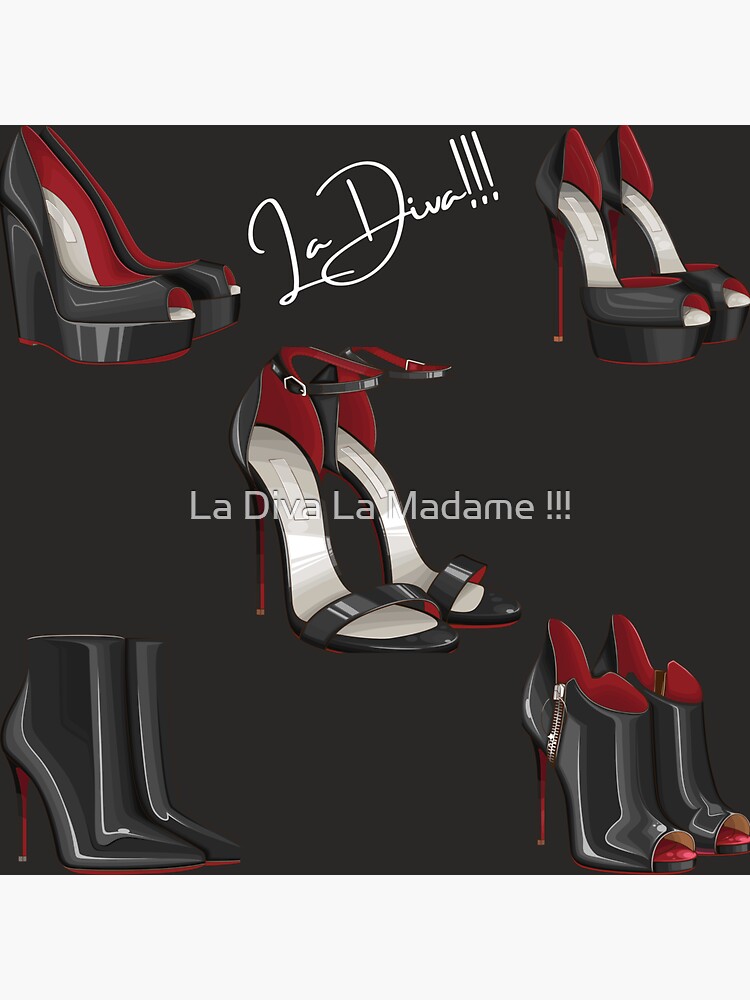 "La Diva Shoes" Sticker for Sale by Sonasona | Redbubble
