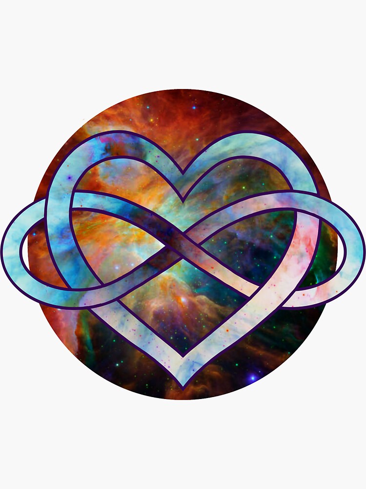 "Polyamory Heart Symbol (Nebula Version)" Sticker for Sale by ...