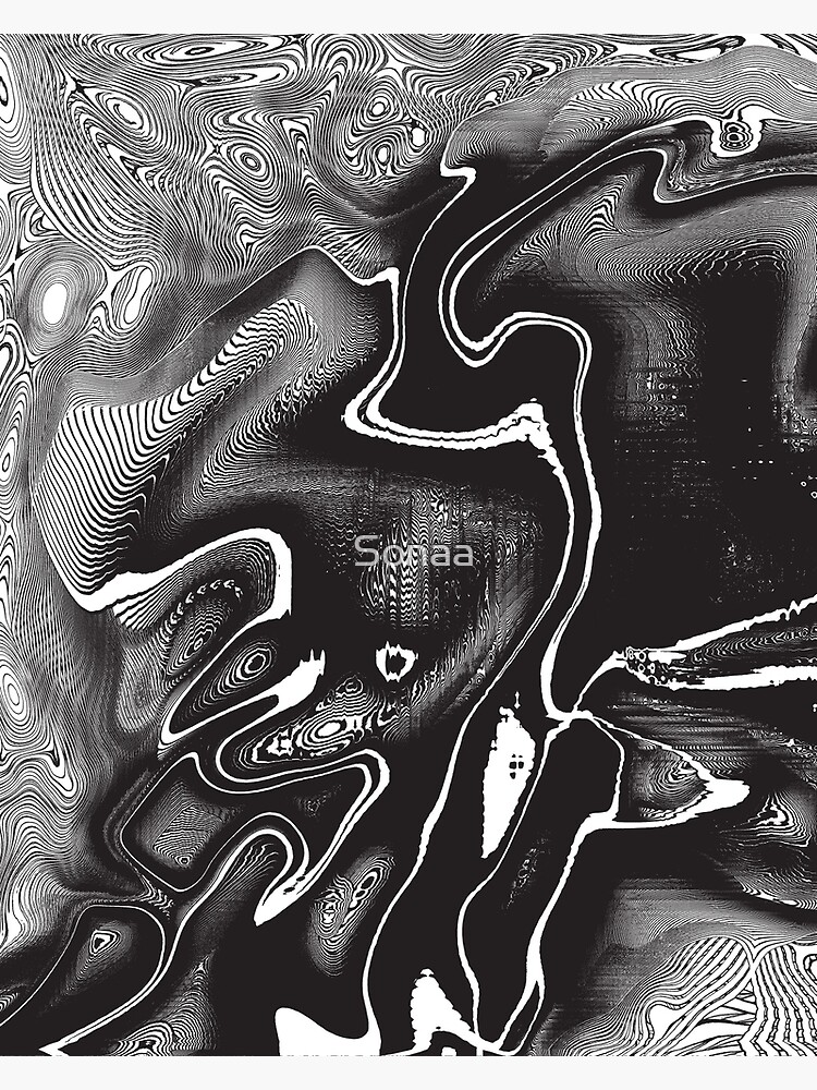 "Trippy Distorted Black and White Mesh" Poster for Sale by Sonaa ...