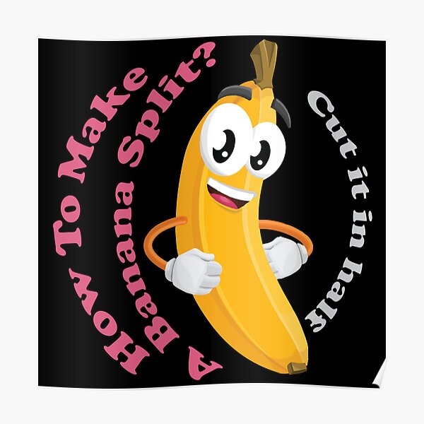 "Yellow Banana Joke | How to make a banana split | Cut it in half ...