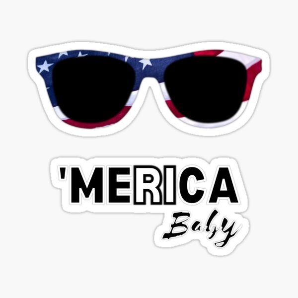 "merica" Sticker for Sale by JAdotdotDesigns | Redbubble