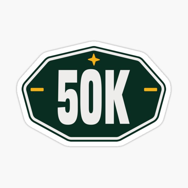 "50k UltraMarathon " Sticker by VBNART | Redbubble