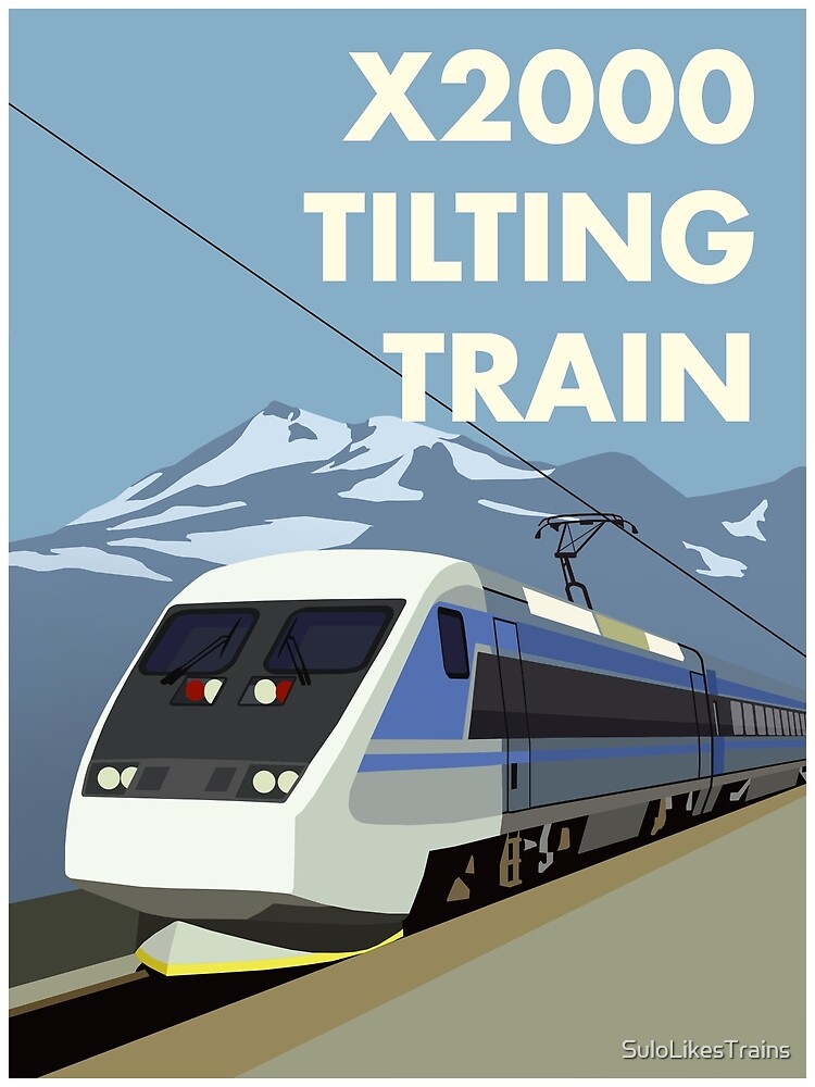 "SJ X2000 Poster" Poster for Sale by SuloLikesTrains | Redbubble